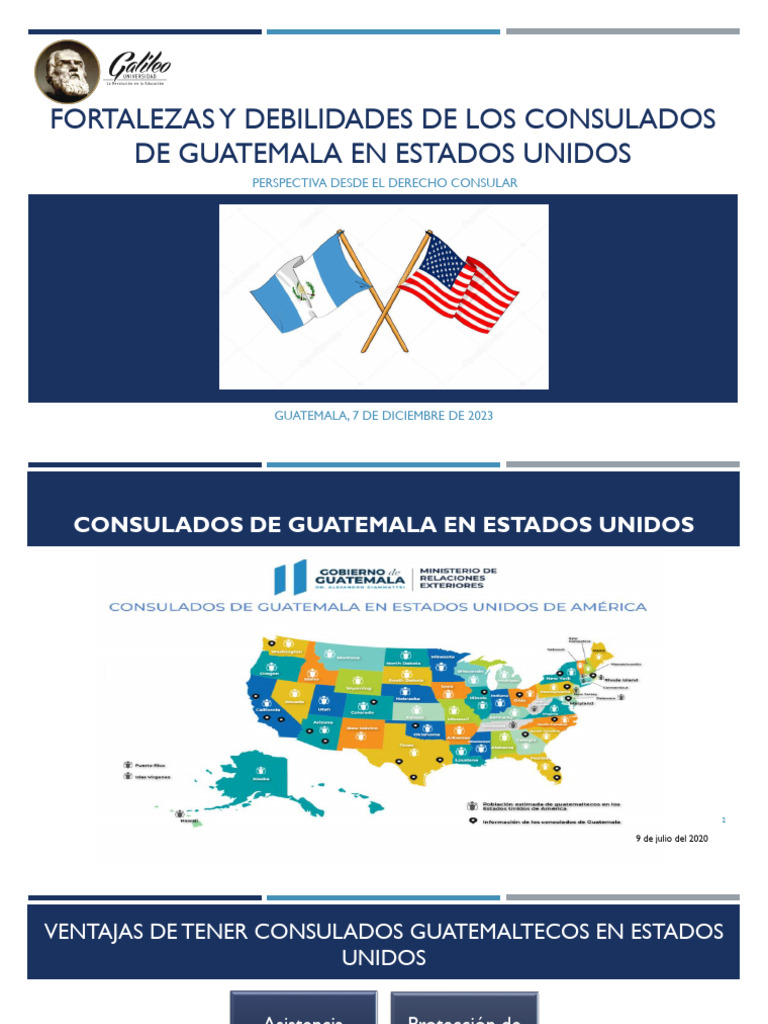 Consulados de Guatemala en Estados Unidos - Grupo 5 - PPT | PDF | Guatemala | Cónsul (representante)
