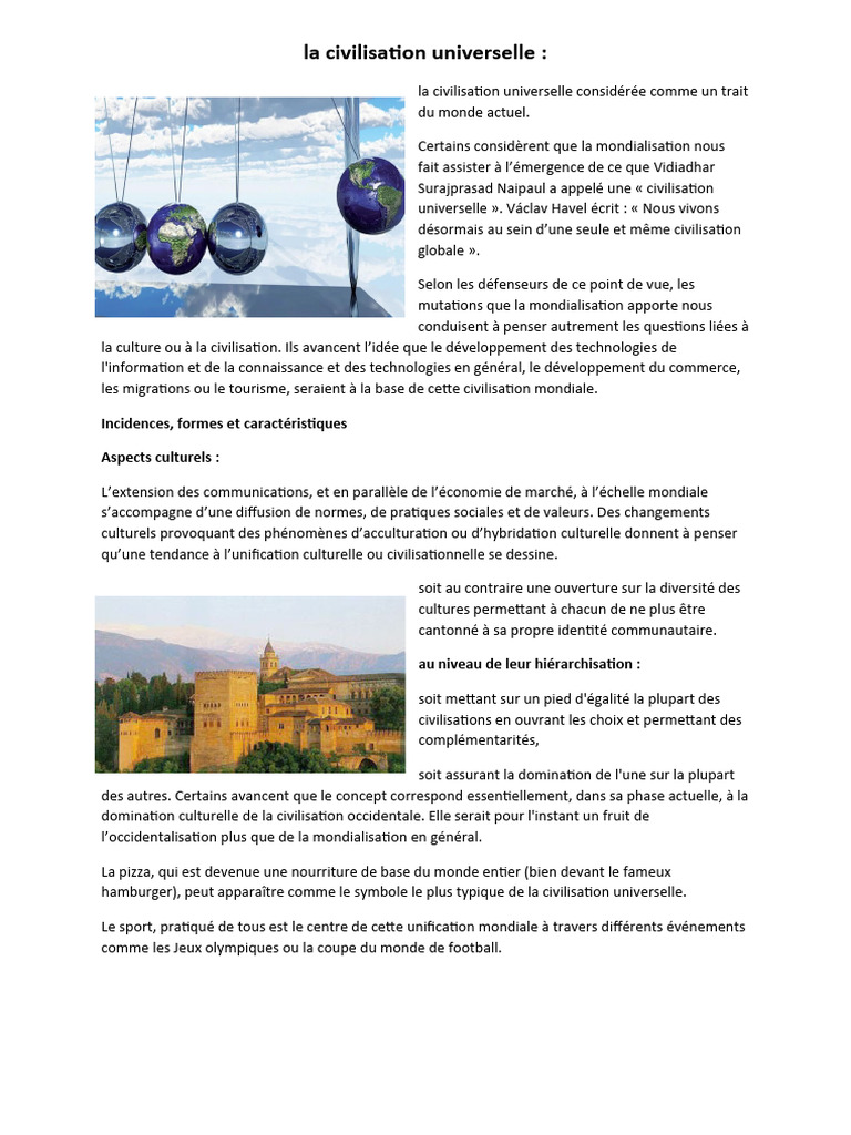 La Civilisation Universelle | PDF