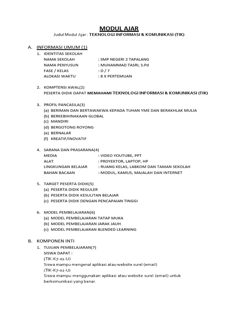 Modul Ajar | PDF
