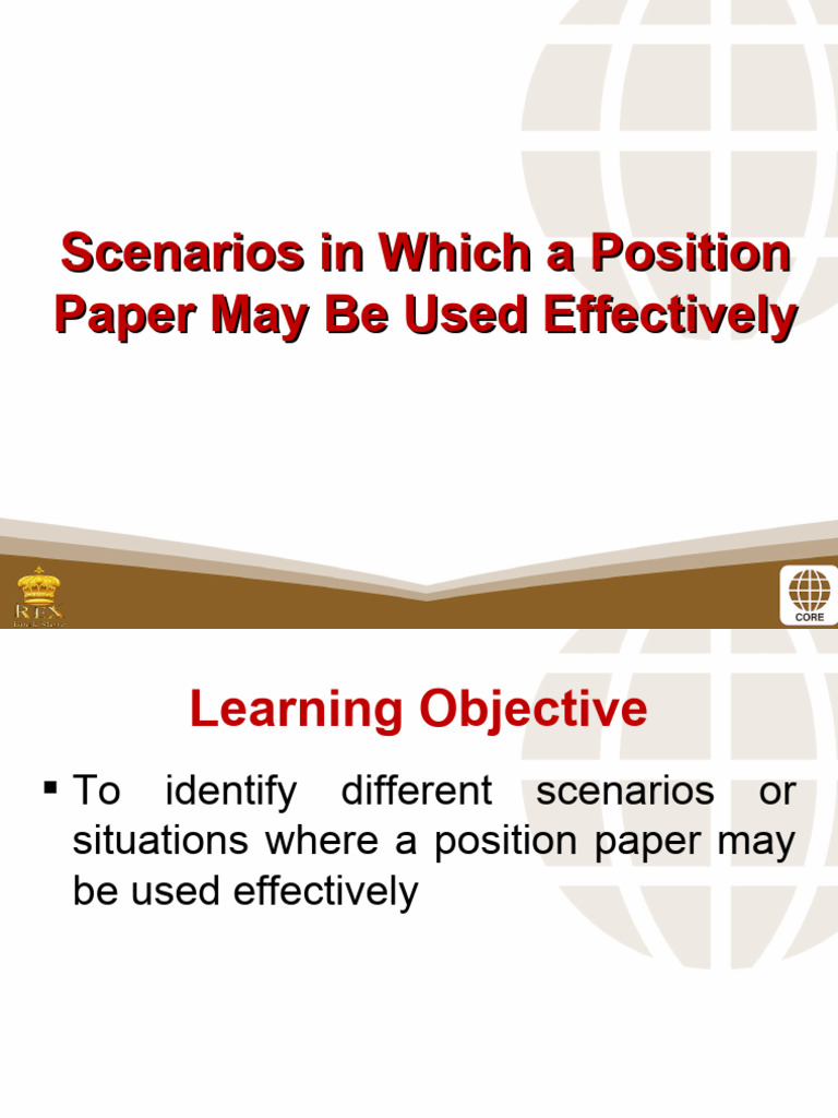 6 Scenarios in Which a Position Paper May Be Used Effectively | PDF