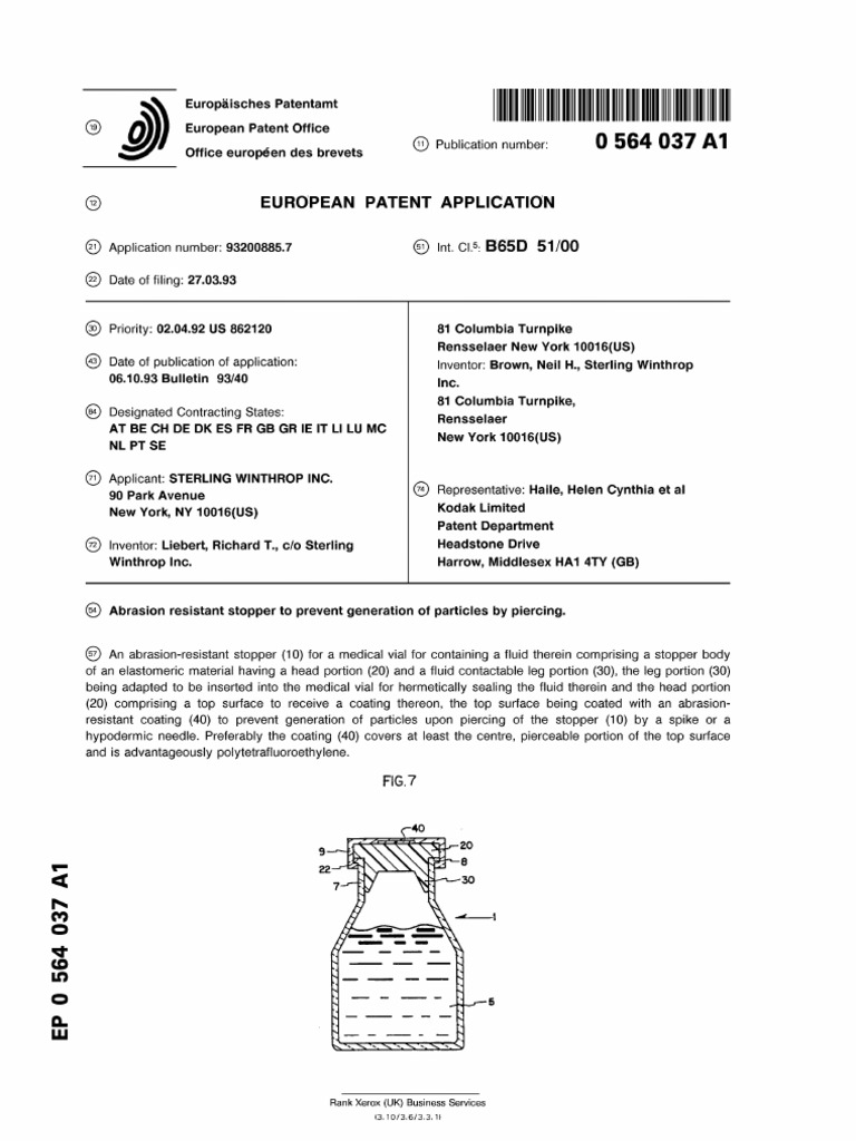 European Patent Application | PDF | Polyethylene | Polyvinyl Chloride