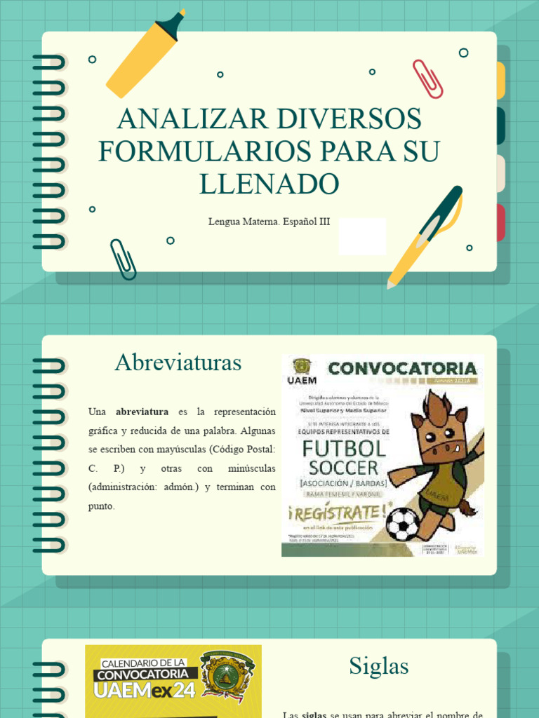 Español 3 - Tema 6 - Siglas | PDF