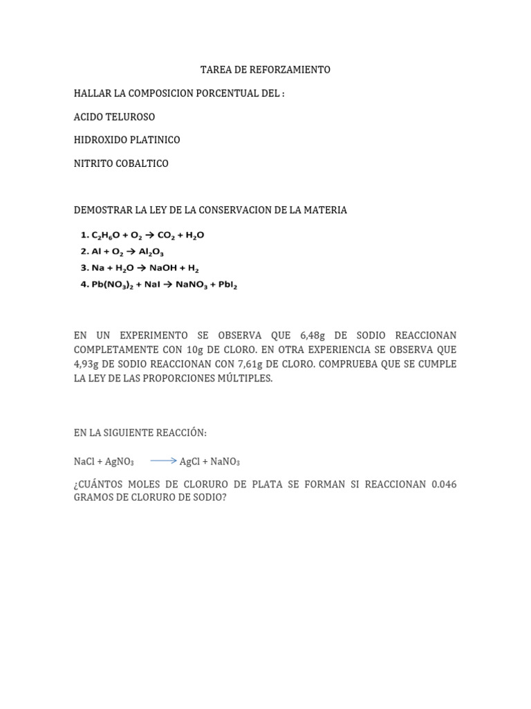 Tarea de Reforzamiento | PDF