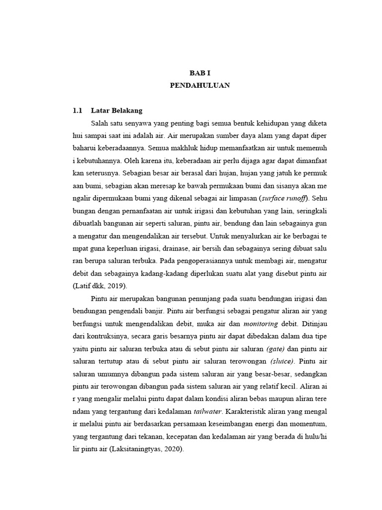 Analisis Pintu Air dalam Irigasi | PDF