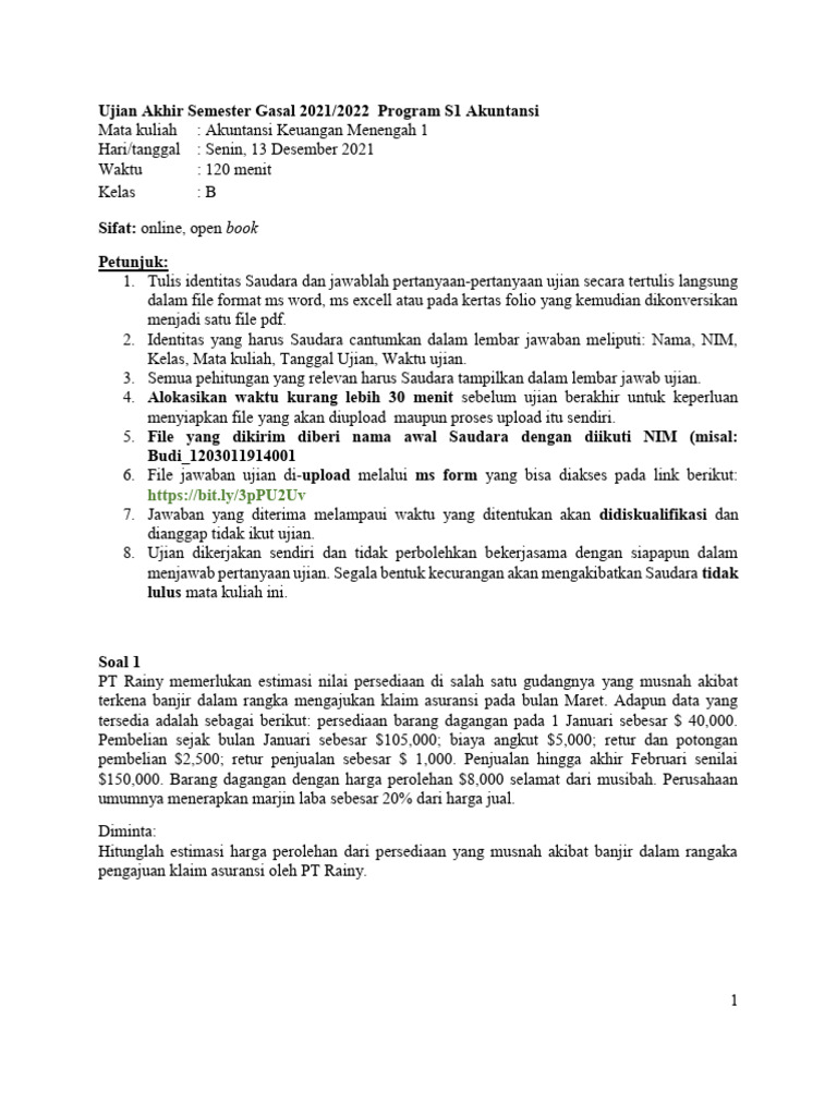 UAS AKM - Pak Agung Juliarto | PDF