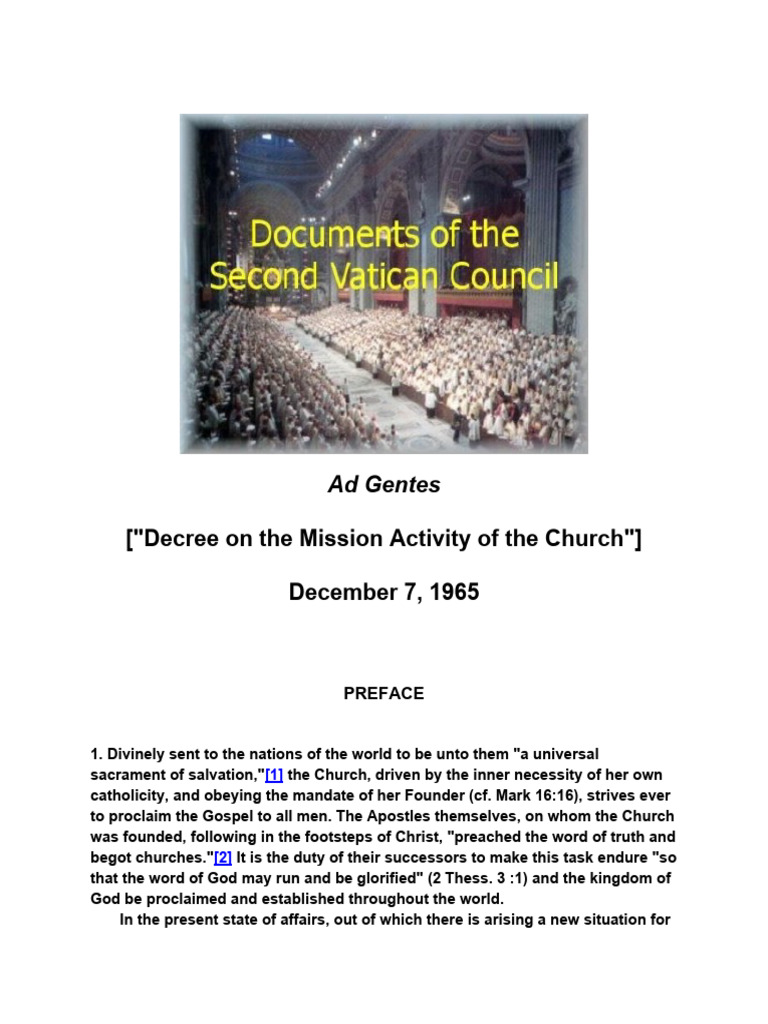 Vat II Ad Gentes | PDF | Jesus | Catholic Church