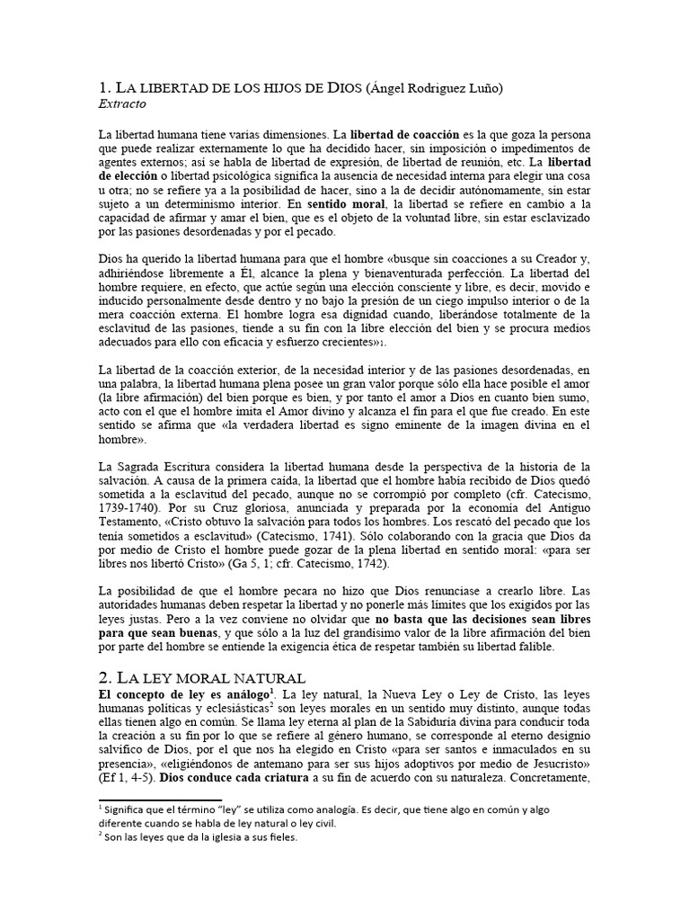 Lectura 4ta Clase Libertad | PDF | Libertad | Moralidad