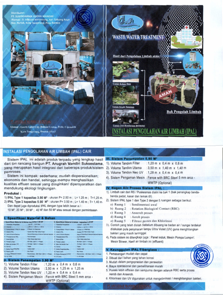 Brosur IPAL TYPE 1 - 2 | PDF