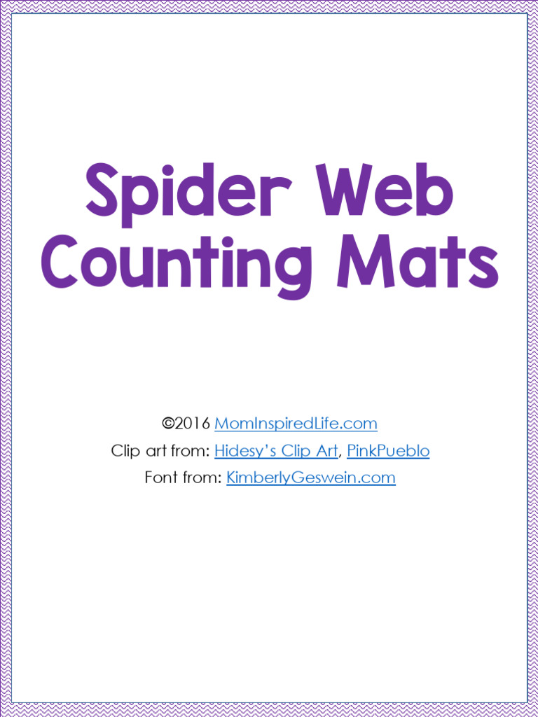 Spider Web Counting Mats | PDF