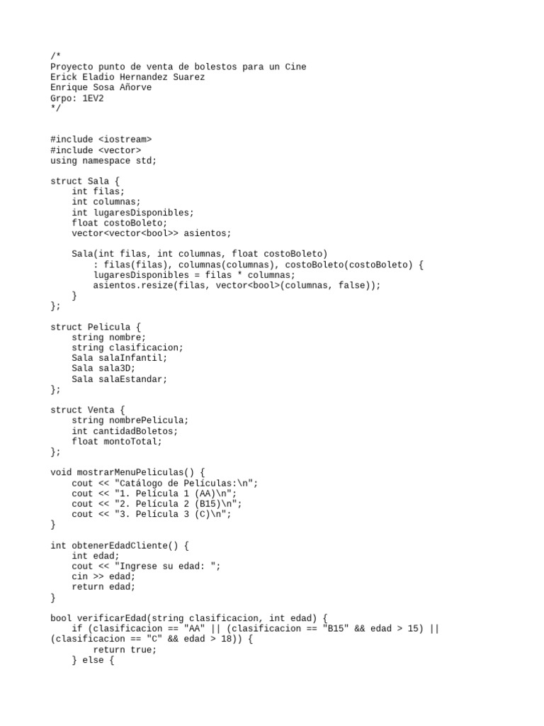 Codigo Proyecto Venta de Boletos | PDF | Programación de computadoras | Ingeniería de software