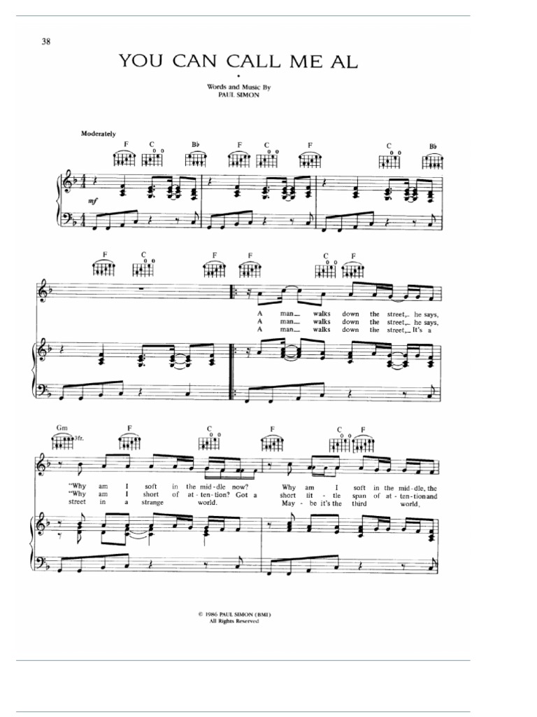 Call Me Al - Sheet Music | PDF