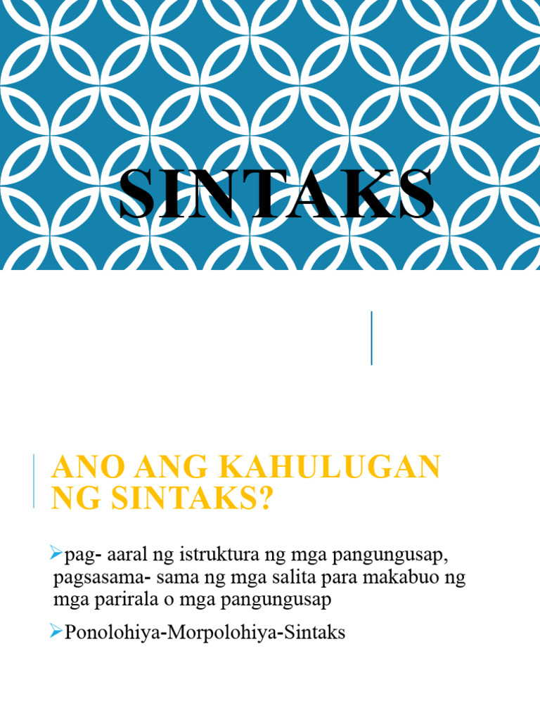 Sintaks PPTX | PDF