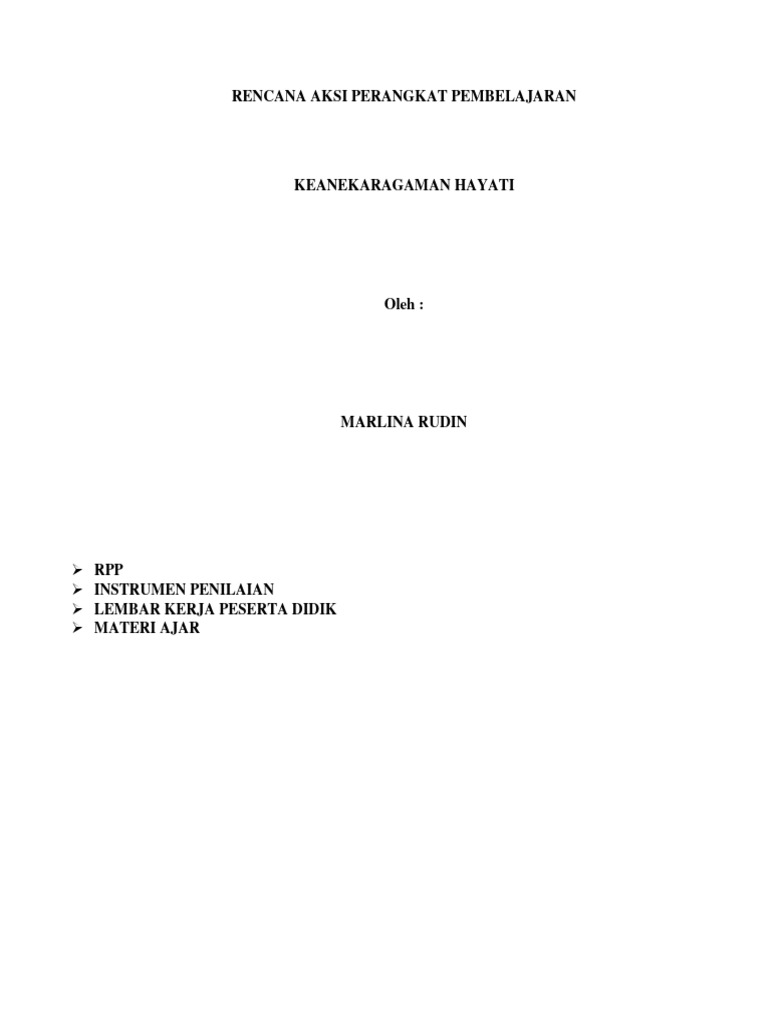 Tugas RPP Rencana Aksi 1 | PDF