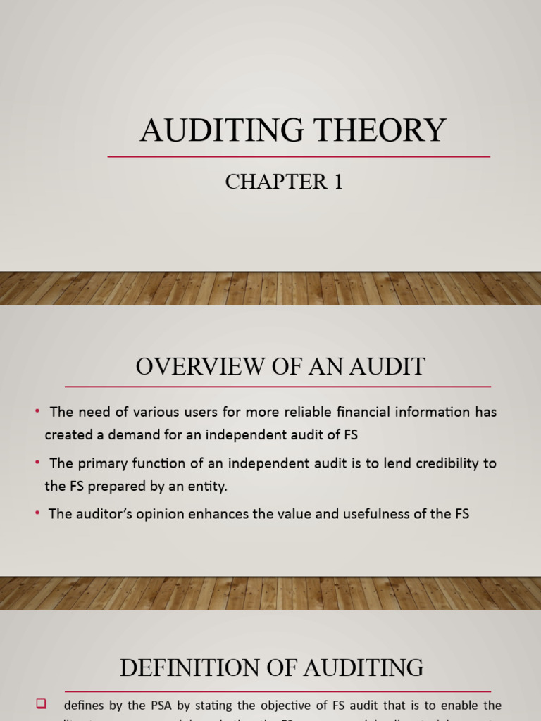 AUDITING THEORY Jan 3 2024 | PDF | Financial Audit | Audit