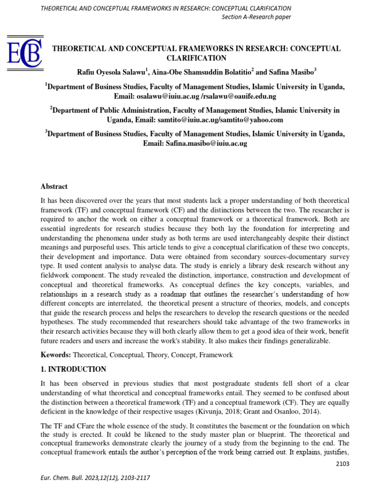 Conceptual Framework | PDF