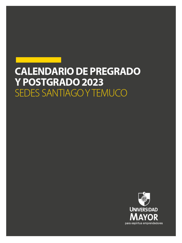 Calendario de Pregado y Postgrado | PDF | Academia