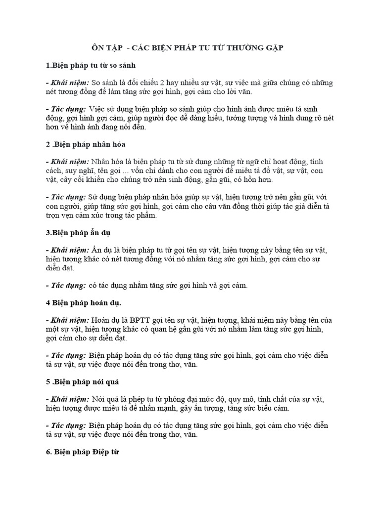 Ôn Tập - Các BPTT | PDF
