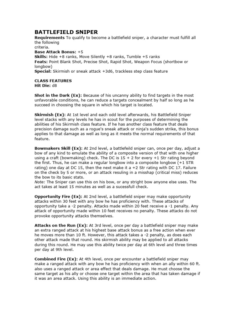 Battlefield Sniper | PDF