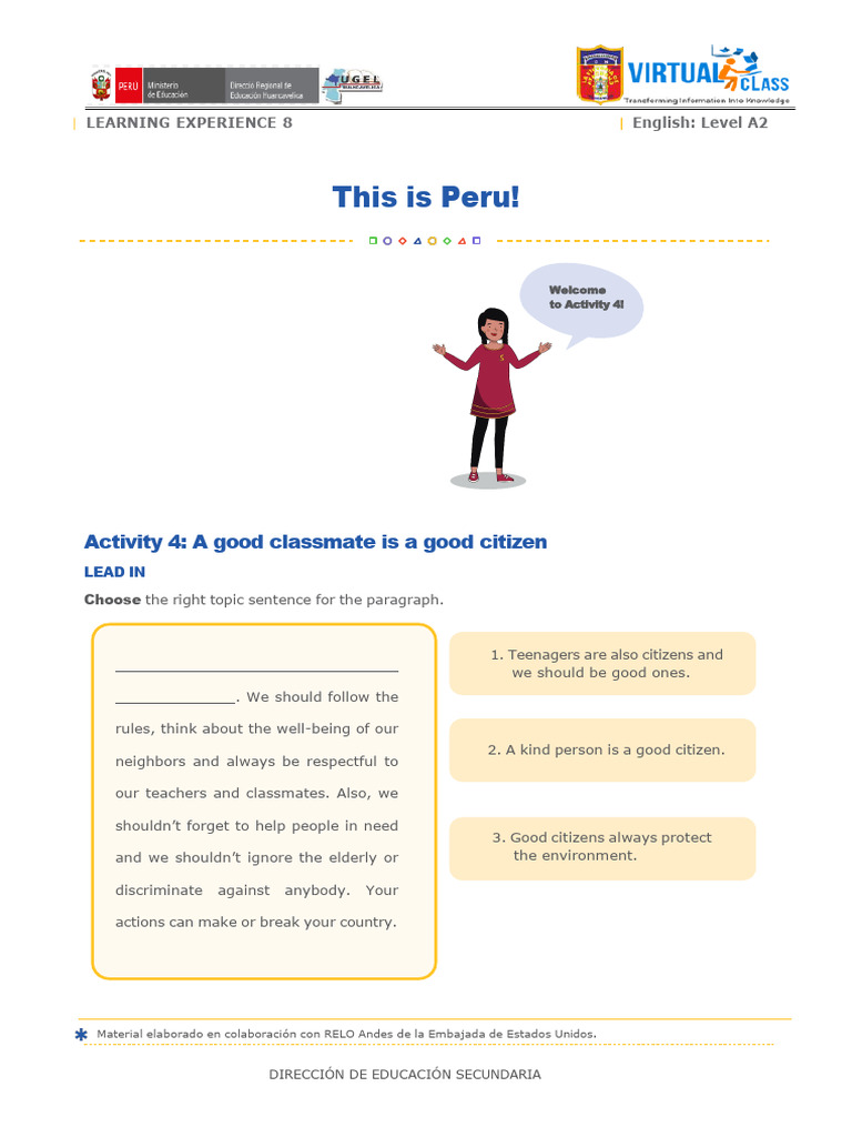 Learning Experience 8 Activity 4 - A2 | PDF | Language Arts & Discipline | Wellness