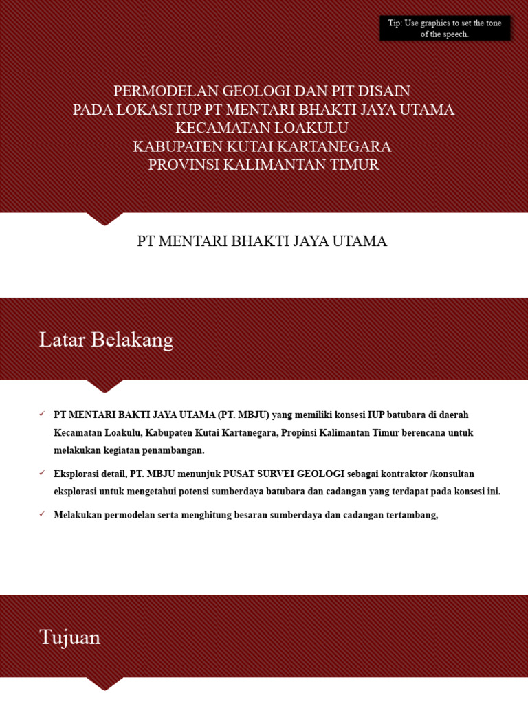 Permodelan Geologi Dan Pit Disain PT Mbju | PDF