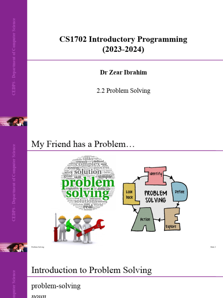 CS1702 2.2 Problem Solving (2023-2024) | PDF