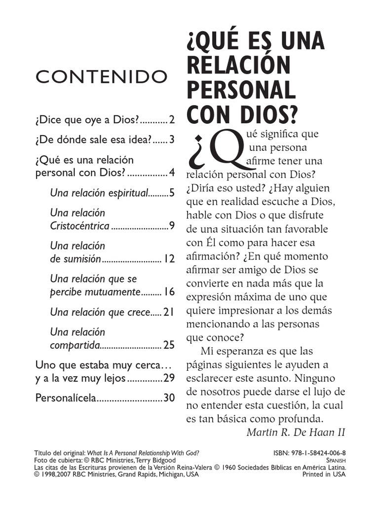 Que Es Una Relacion Personal Con Dios | PDF | Cristo (título) | Dios