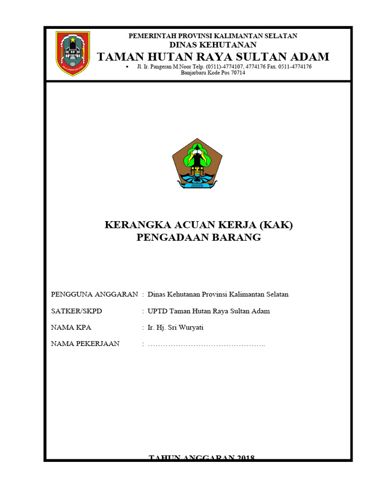 Format KAK TOR Tahura | PDF