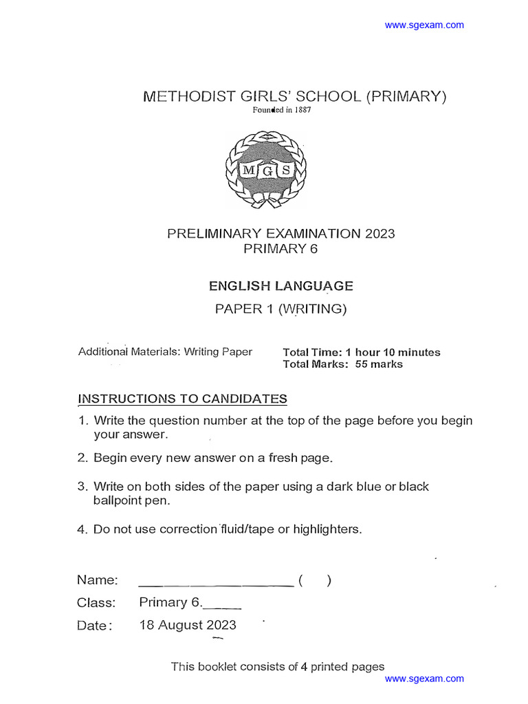 2023 P6 English Prelim MGS | PDF