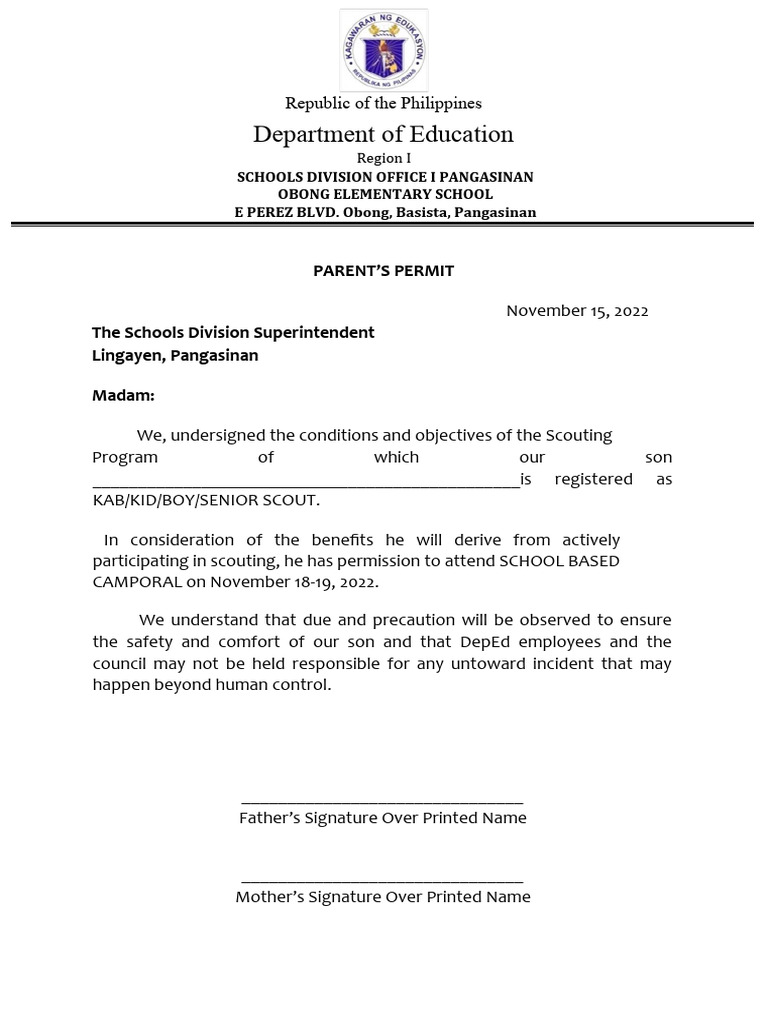 PARENTS CONSENT Final | PDF