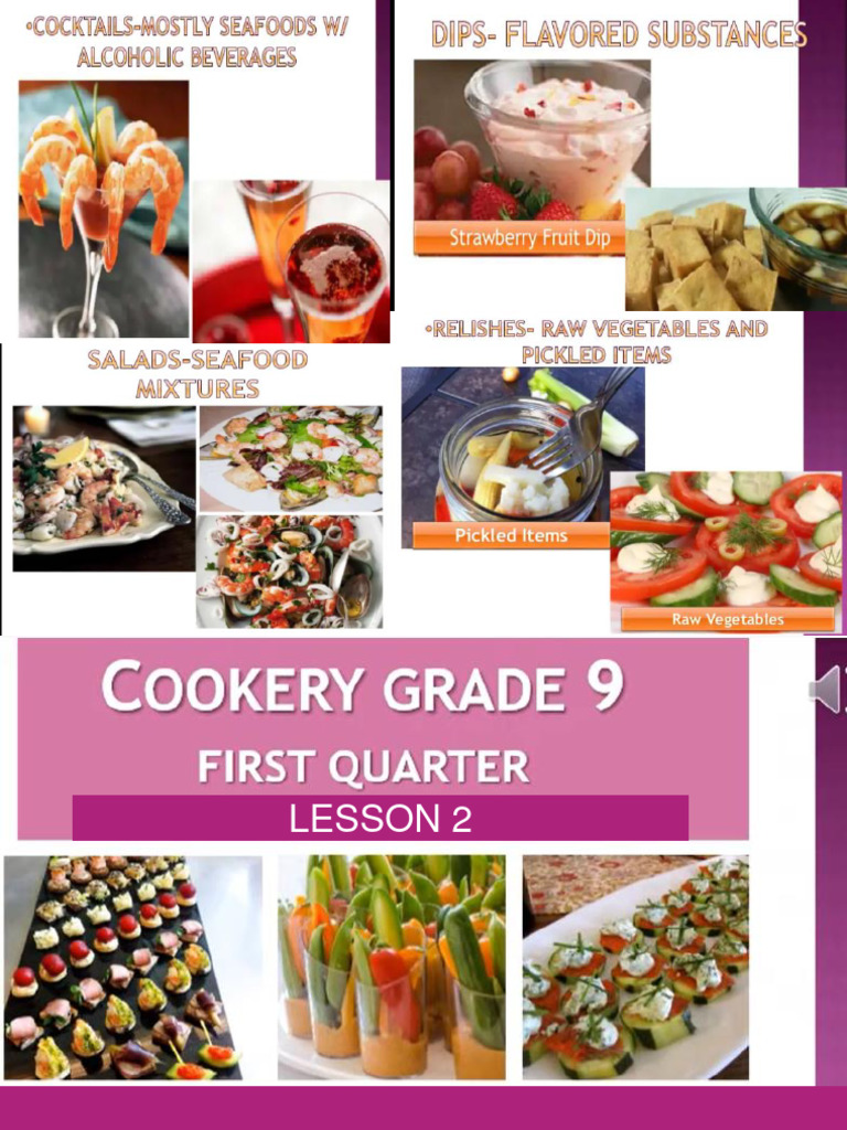 LESSON 2 - Classification of Appetizers | PDF
