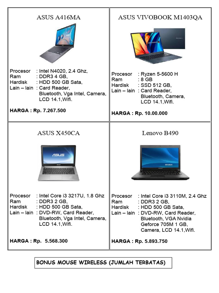 Brosur Komputer | PDF | Laptop | Personal Computers