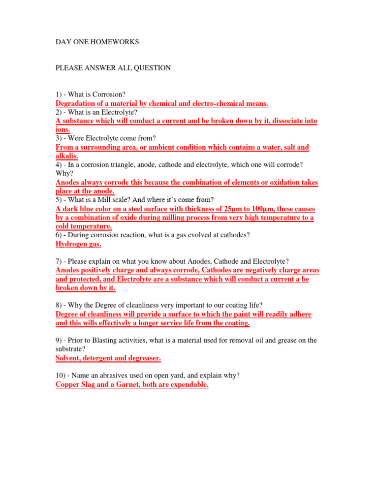 Bgas Questionary Homeworks Pdf