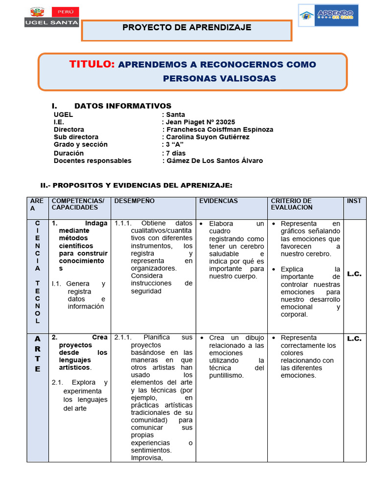 PROYECTO-DE-APRENDIZAJE-TERCER-GRADO-FALTA-2 (2) | PDF