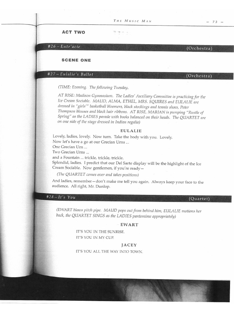 The Music Man Script Act 2 | PDF