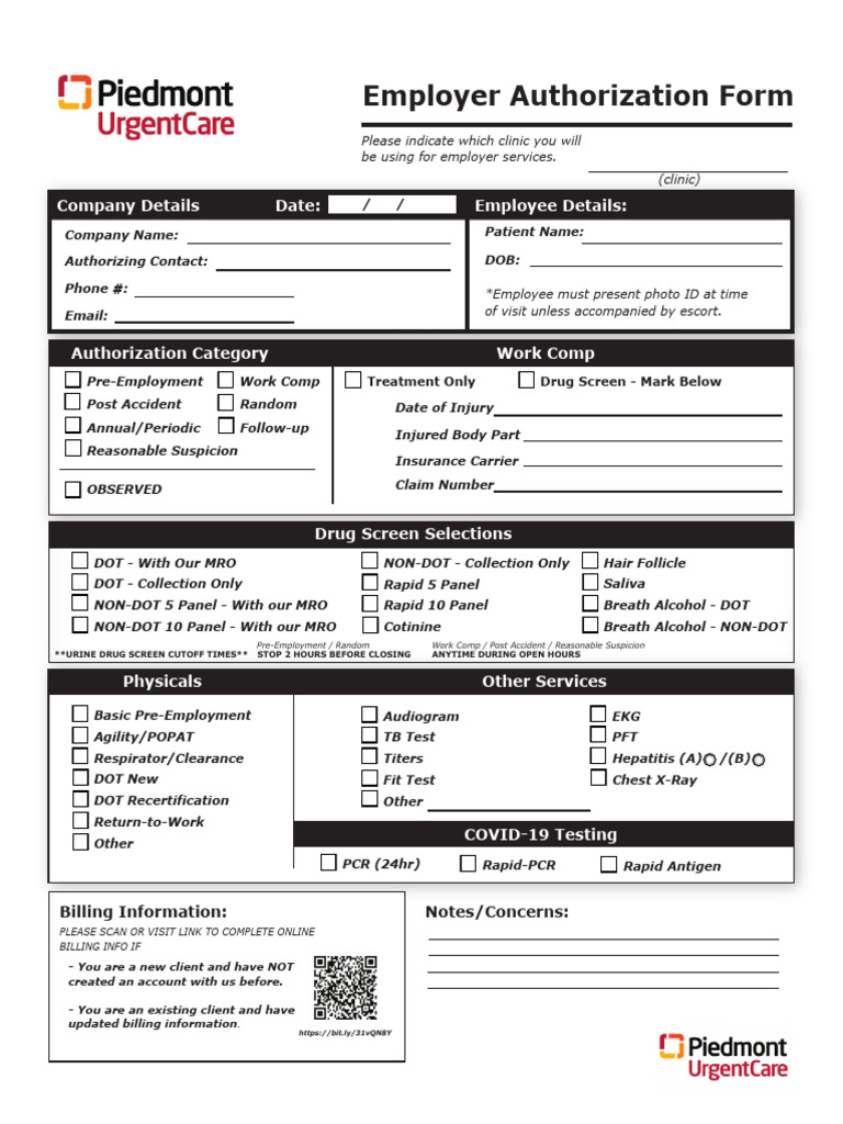 Employer Authorization for Testing Services | PDF | Drug Test | Medicine