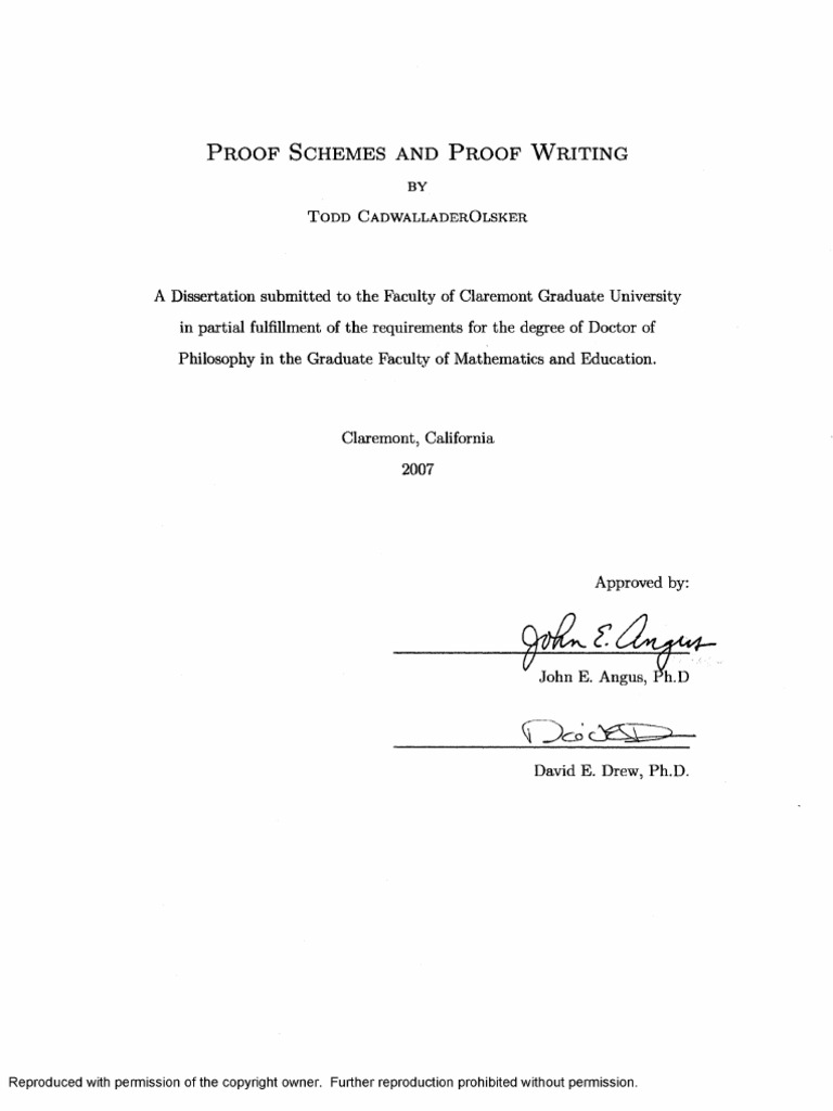 2007 Proof Schemes and Proof Writing | PDF