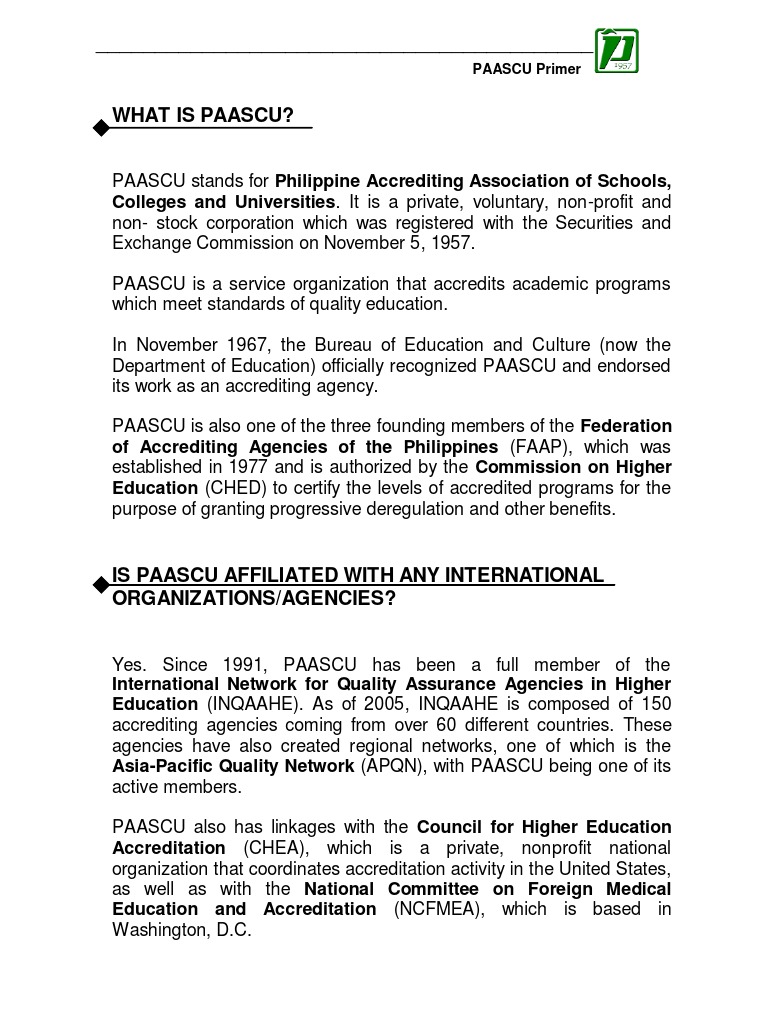 What Is Paascu? | PDF | Evaluation | Secondary School