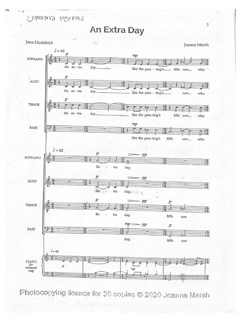 Marsh - An Extra Day | PDF