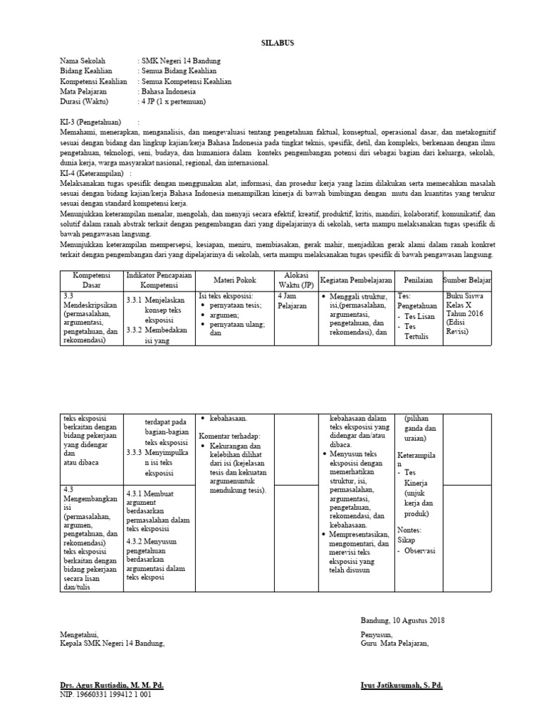 3.3 4.3 Format Silabus | PDF