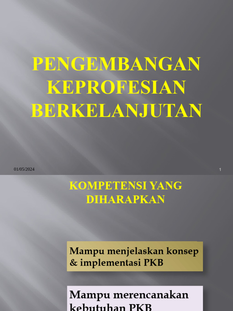 Pengembangan Keprofesian Berkelanjutan | PDF | Karier & Perkembangan