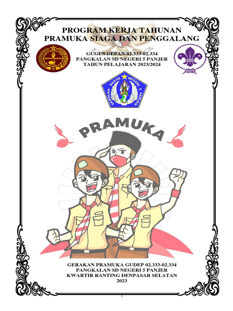 Program Kerja Tahunan Pramuka SDN 5 Panjer | PDF