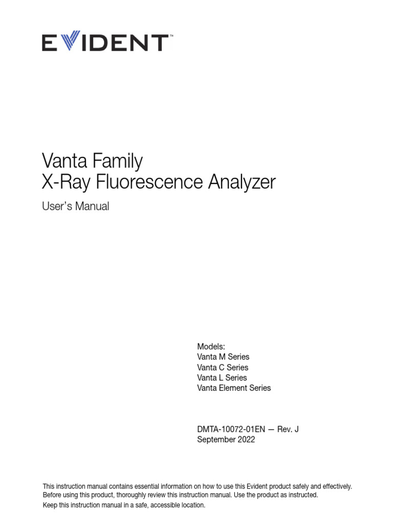 Olympus Vanta C Series UserManual - Instructions | PDF