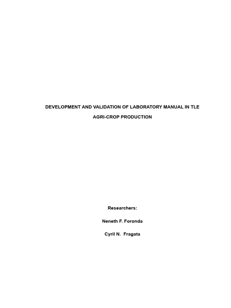 Development-And-Validation-Of Laboratory Manual in Tle Agri-Crop ...
