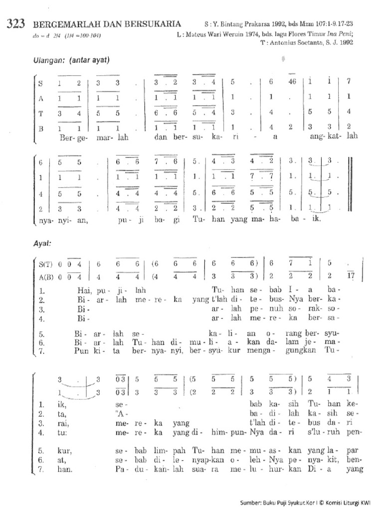 Bergemarlah Dan Bersukaria (PS 323) | PDF
