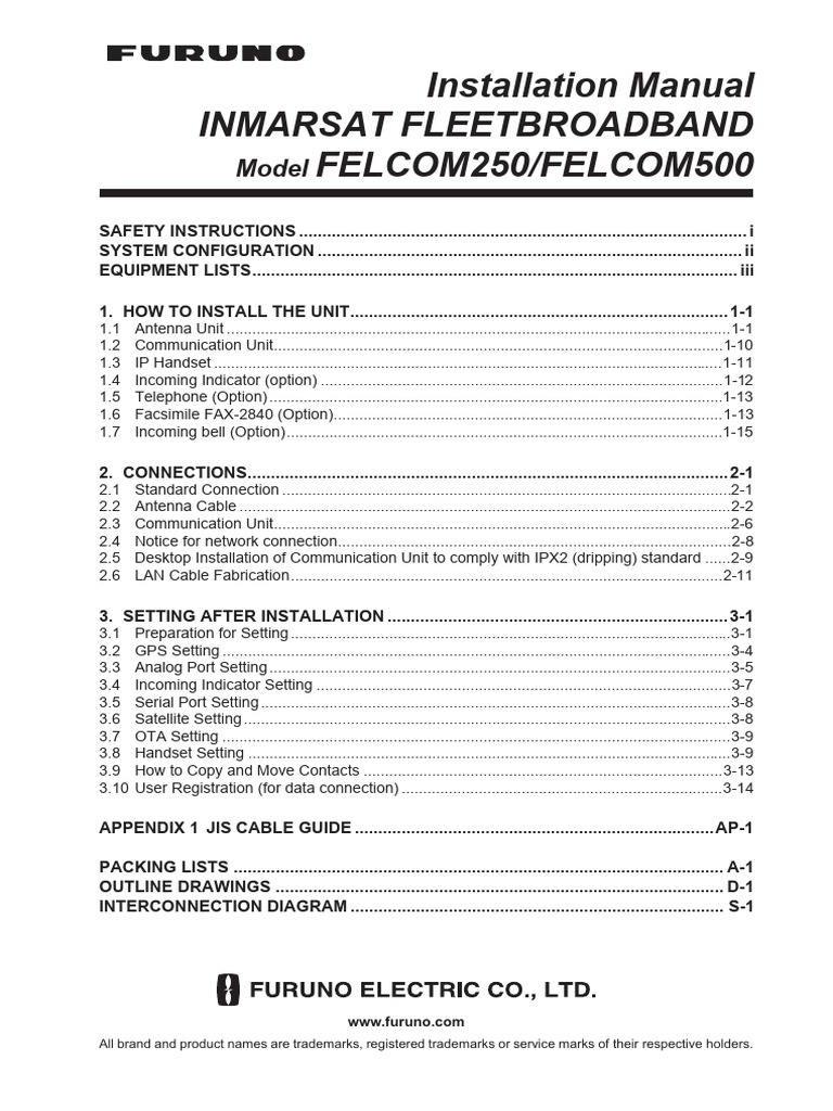 Felcom250 500 Installation Manual | Download Free PDF | Computer ...