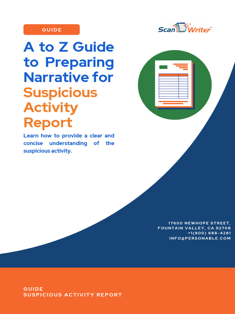 Your A To Z Guide To Preparing Narrative For Suspicious Activity Report ...