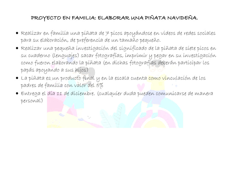 Proyecto en Familia Piñata de 7 Picos | PDF