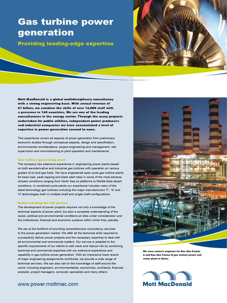 Gas Turbine Power Generation | PDF | Power Station | Gas Turbine