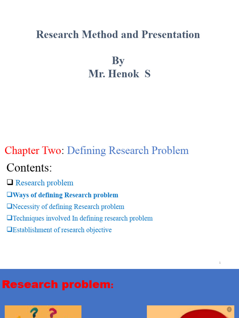 Research Methods and Presentation - Ch2a | PDF | Definition | Methodology