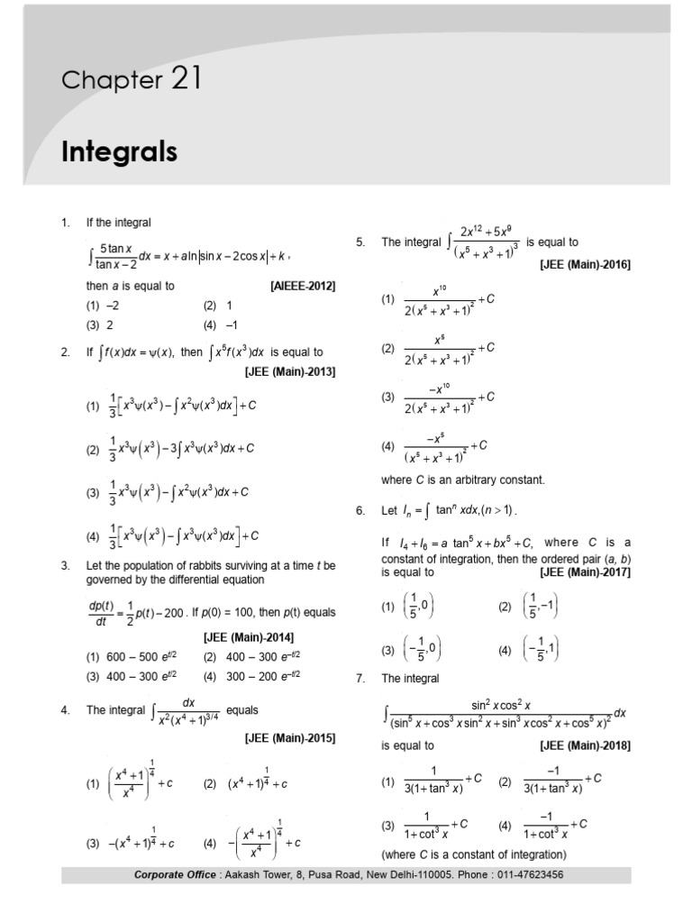 Integral Pyq | PDF